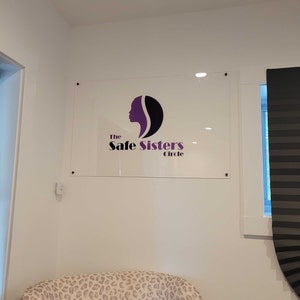 Custom Acrylic Business Logo Sign, Horizontal Layout Personalized Name ...