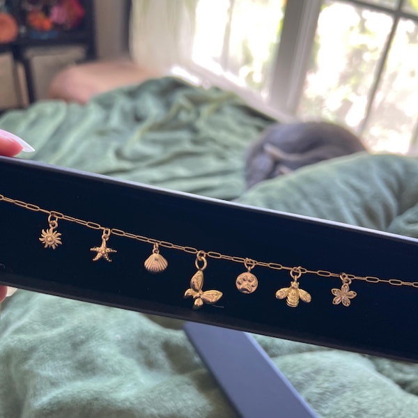 Custom Charm Bracelet | Dainty Pendants | Gold Charm Necklace | Create ...