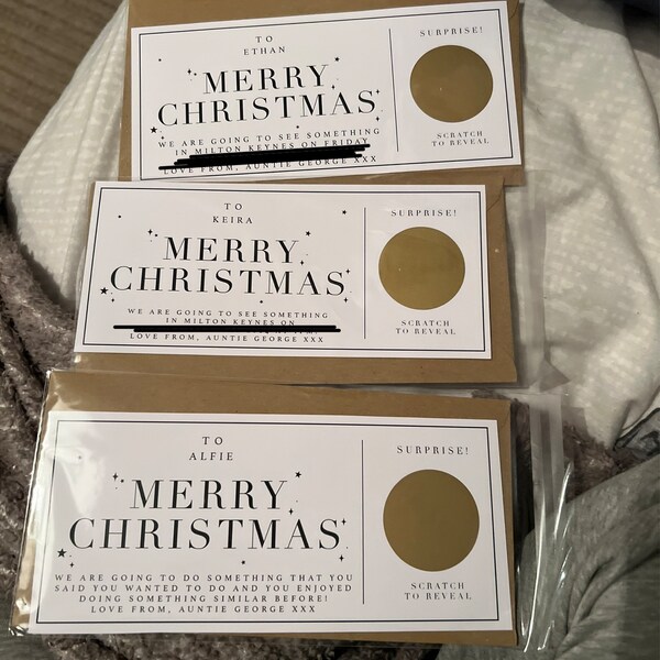 Anniversary Scratch Card Gift Voucher/personalised/special/surprise ...