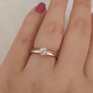 More Sizes 1/2 Ct Promise Ring, Engagement Ring, Round Solitaire Ring ...