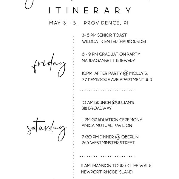 Editable Itinerary Template, Printable Weekend Itinerary, Hens Party ...