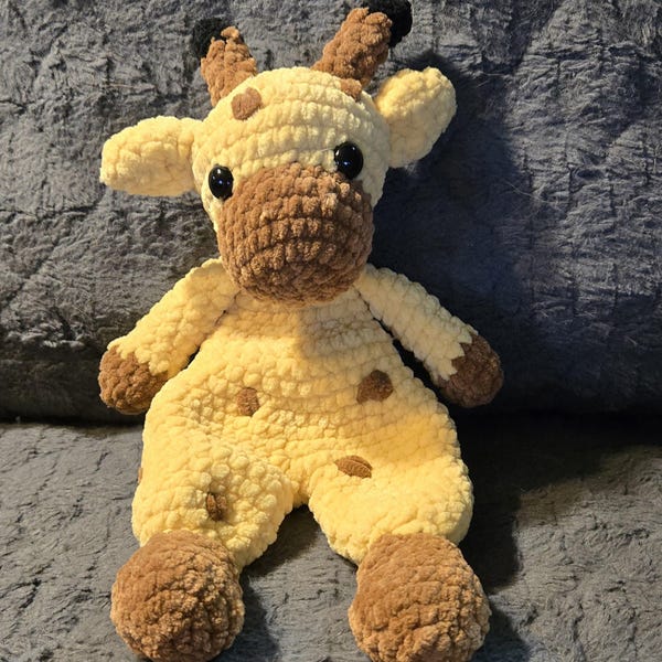 Crochet Giraffe Snuggler Pattern Crochet Baby Lovey Pattern Cute Animal ...