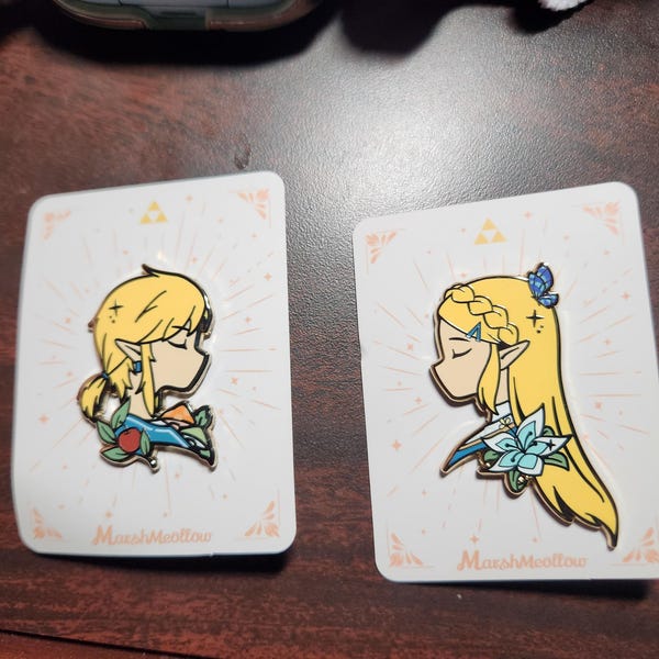 Botw Link & Zelda Hard Enamel Pin - Loz Pins - Pin Collection - Etsy