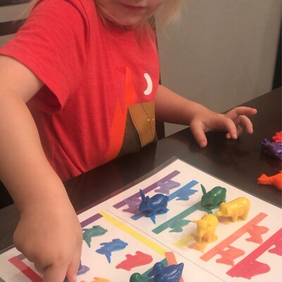 Color Matching Preschool Learning Toy, Farm Animals Toys, Toddler ...