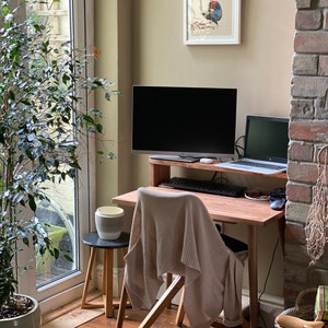 Computer Desk with Monitor Stand Rustic Reclaimed Handmade | Etsy