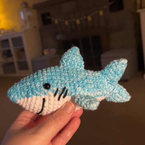 Baby Shark Mini Crochet Toy Pattern, Mini Amigurumi Shark Pattern ...