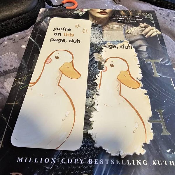 Duck Bookmark | You're on This Page | Cute Bookmark | Double Printed ...