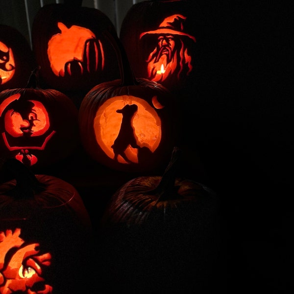 Dog Pumpkin Stencil, French Bulldog Printable Stencil, Jack O' Lantern ...