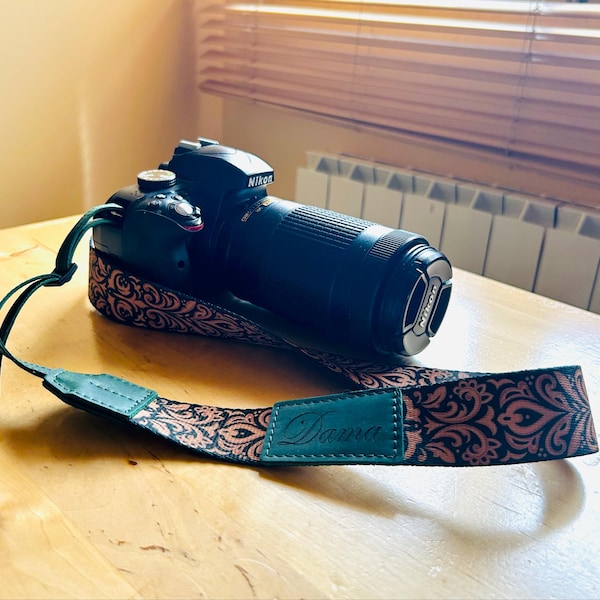 Green Leather Photography Bag, Custom Camera Bag, Engraved Camera Case ...