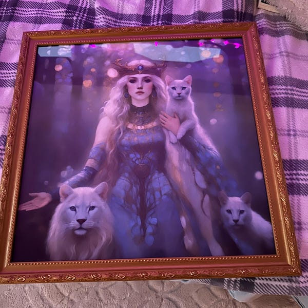 Rhiannon Print, Welsh Goddess of Dreams & Horses, Art Deco, Coquette ...