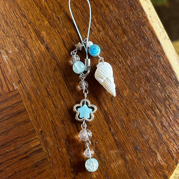 Seashell Beach Vibe Phone Charms, Kawaii Keychain, Y2k Charms, Handmade ...