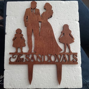 Family Cake Topper With Kids Wedding Cake Topper Couple Cake | Etsy