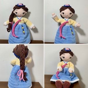 Crochet Korean Girl Pattern, Amigurumi Doll, HANA the Drummer, PDF ...