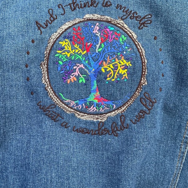 What A Wonderful World Embroidery Design | Embroidery Pattern and I ...