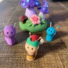 Polymer Clay Marble Snail Figure for Fairy Gardens or Miniature Decor ...