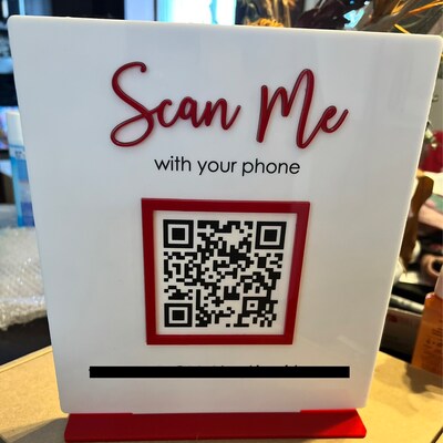 Custom Acrylic QR Sign / Scan to Pay Sign - Etsy