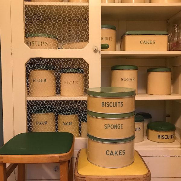 Vintage Stacking Cake Storage Tins - Etsy