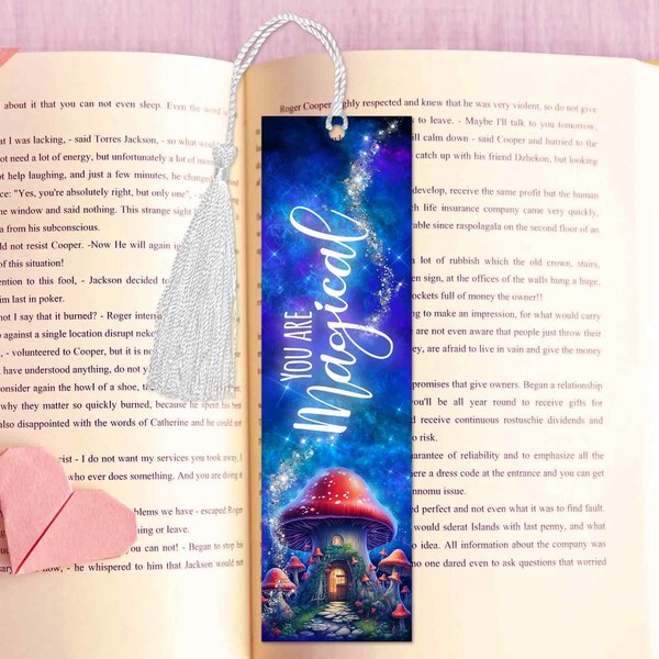 Rectangle 2 X 7 Inch Bookmark With Tassel Mockup | Add Your Own Image ...