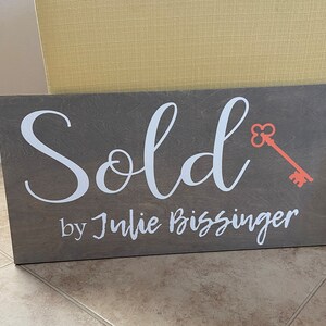 Personalized Real Estate Agent Sign, Custom Real Estate Sold Sign, Real ...