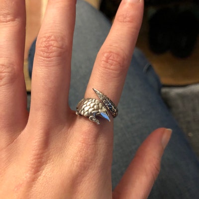 Pangolin Ring, Silver - Etsy