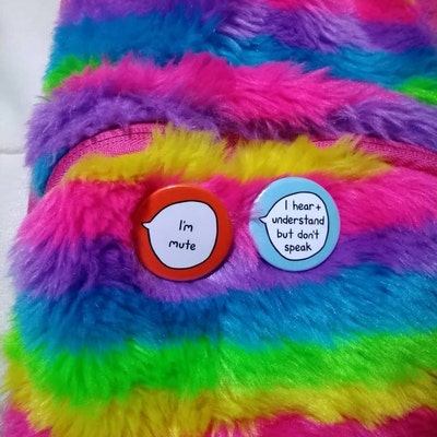 Im Mute Non-verbal Pin Badge Button - Etsy
