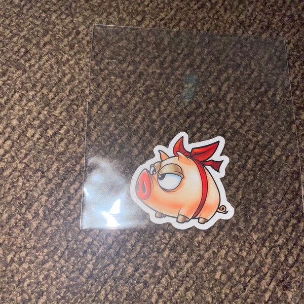 Maplestory Ribbon Pig Sticker - Etsy