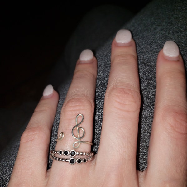 Treble Clef Ring Music Symbol Ring -14K Gold /rose Gold-filled ...