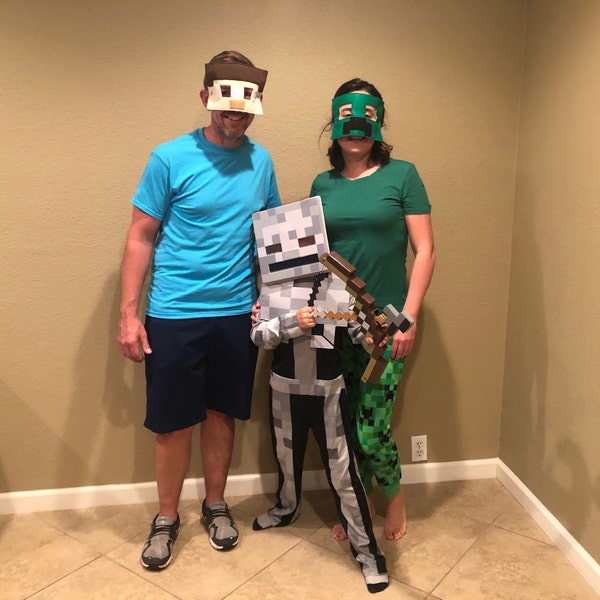 Gamer Mask-zombie Mask-pig Mask-alex Mask-steve Mask-creeper Mask ...