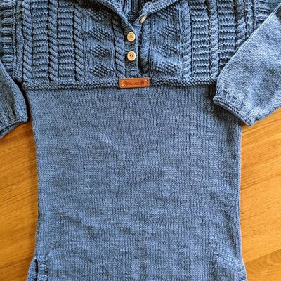 Easy Knit Baby Jacket Cardigan Sweater Boots Swiss Darn Motif Jumper ...