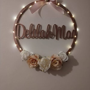 Light up Name Sign on a Stand. Light up Hoop With Name. - Etsy UK