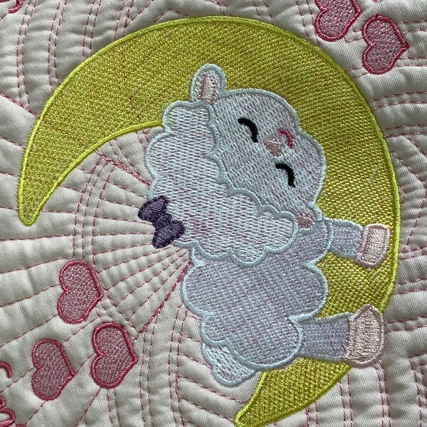 Cute Sheep Embroidery Design - Baby Machine Embroidery File - PES JEF ...