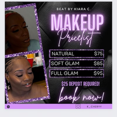 Editable Glam Go Makeup Special Deals Template, Custom Makeup Pricing ...