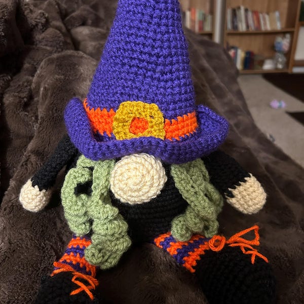 Crochet Pattern- Halloween Witch Gnome Pattern- Crochet Gnome Bundle ...