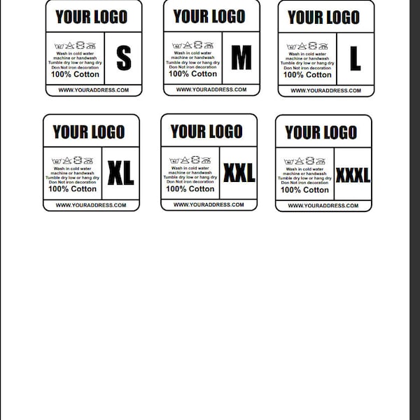 Editable Neck Label Templates: DIY Brand Labels (digital Download) - Etsy