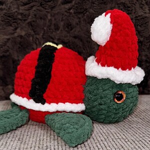 Santa Christmas Turtle Pattern Crochet PDF Download Beginner Friendly ...