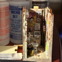 Library Book Shelf Kit, Doll House, Book Nook, Diorama, LBA30 ...