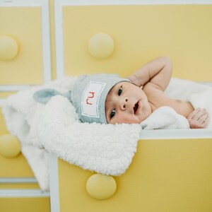 Hello Baby Boy Baby Monogramed Hat Name Hospital Hat - Etsy