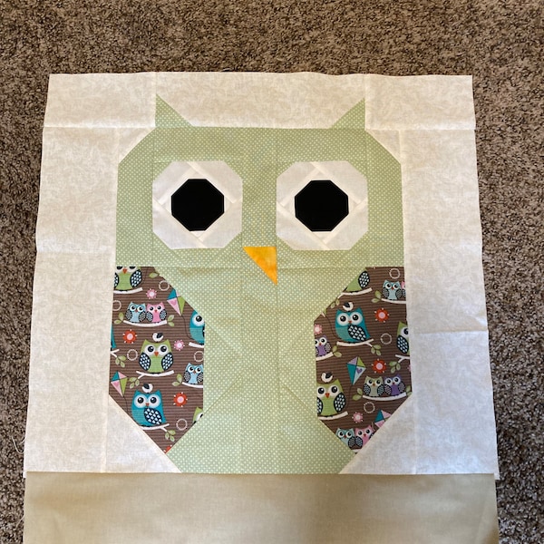 Classic Cute Owl Quilt Block Pattern Bird Animal PDF -includes ...