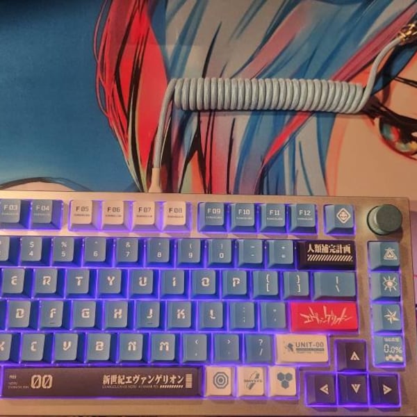 Eva Unit-00 Keycap Set, Cherry Profile, PBT, Cherry MX Stem, Dye-sub ...