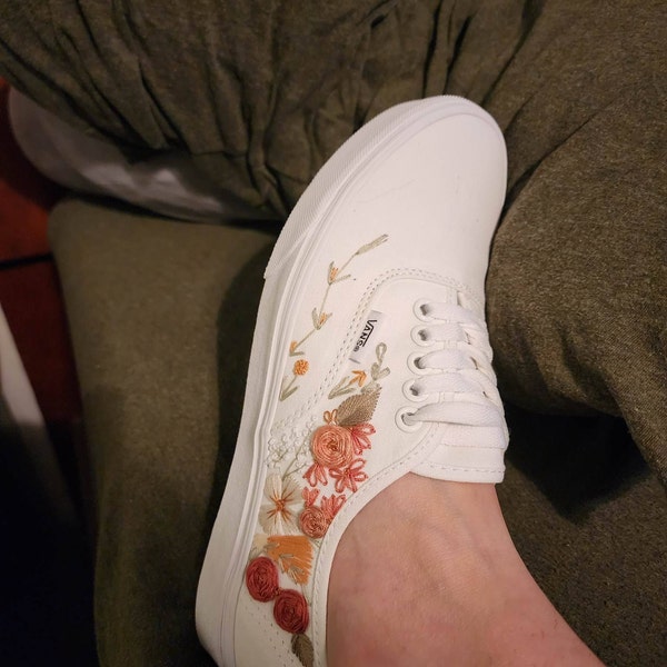 Embroidered Vans Shoes, Custom Hand Embroidery to Order, Personalized ...