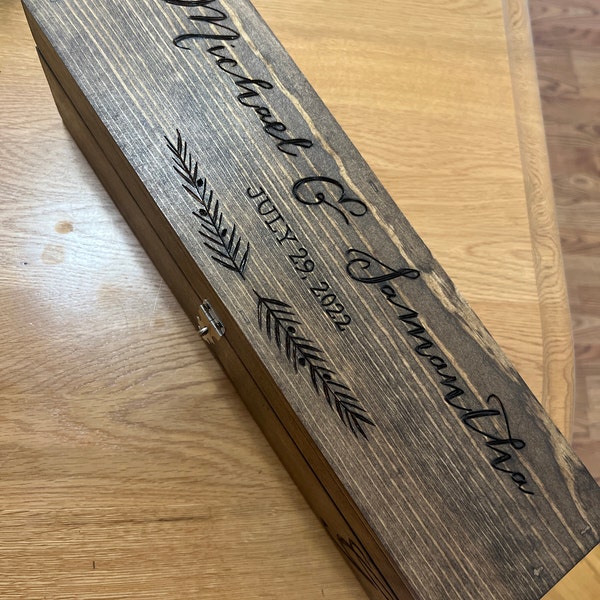 Custom Wedding Wine Box - Personalized Wooden Ceremony, Love Letter ...