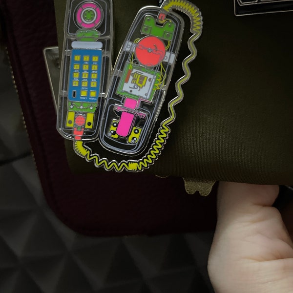 90s Clear Neon Phone Deluxe Enamel Pin V2.0 - 90s Nostalgia - Nineties ...