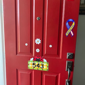 Mailbox Magnet Partial Cover Spring Daisytrio Address Numbers - Etsy