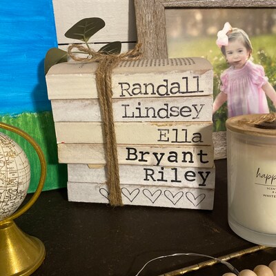 Personalized Custom Book Decor, Personalized Family Books, Personalized ...