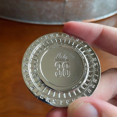 Fallout Platinum Poker Chip Lucky 38 - Etsy