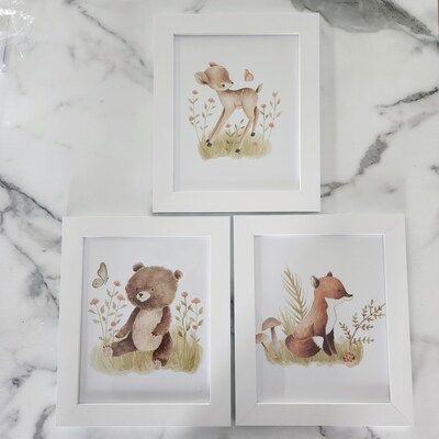 Woodland Animals Watercolor Clipart Set Forest - Etsy