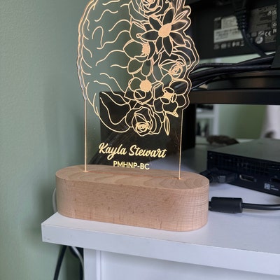 Personalized Neurologist Night Light Gift 3D Led Lamp, Psychologist or ...