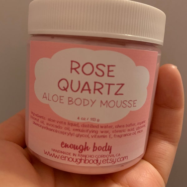 Rose Quartz Aloe Body Mousse ~ Shea Butter Lotion ~ Aloe Lotion ~ Body ...