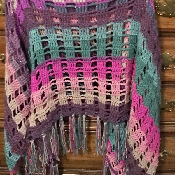 Crochet Poncho Pattern, Easy Crochet Pattern, Spring Poncho, Boho ...