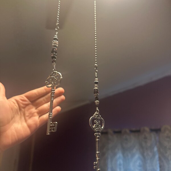 Rosary Style Necklace, Vintage Skeleton Key, Trinity Knot Wax Seal ...